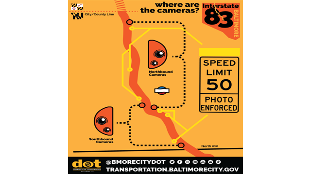 Speed cameras expanding on Jones Falls Expressway in Baltimore