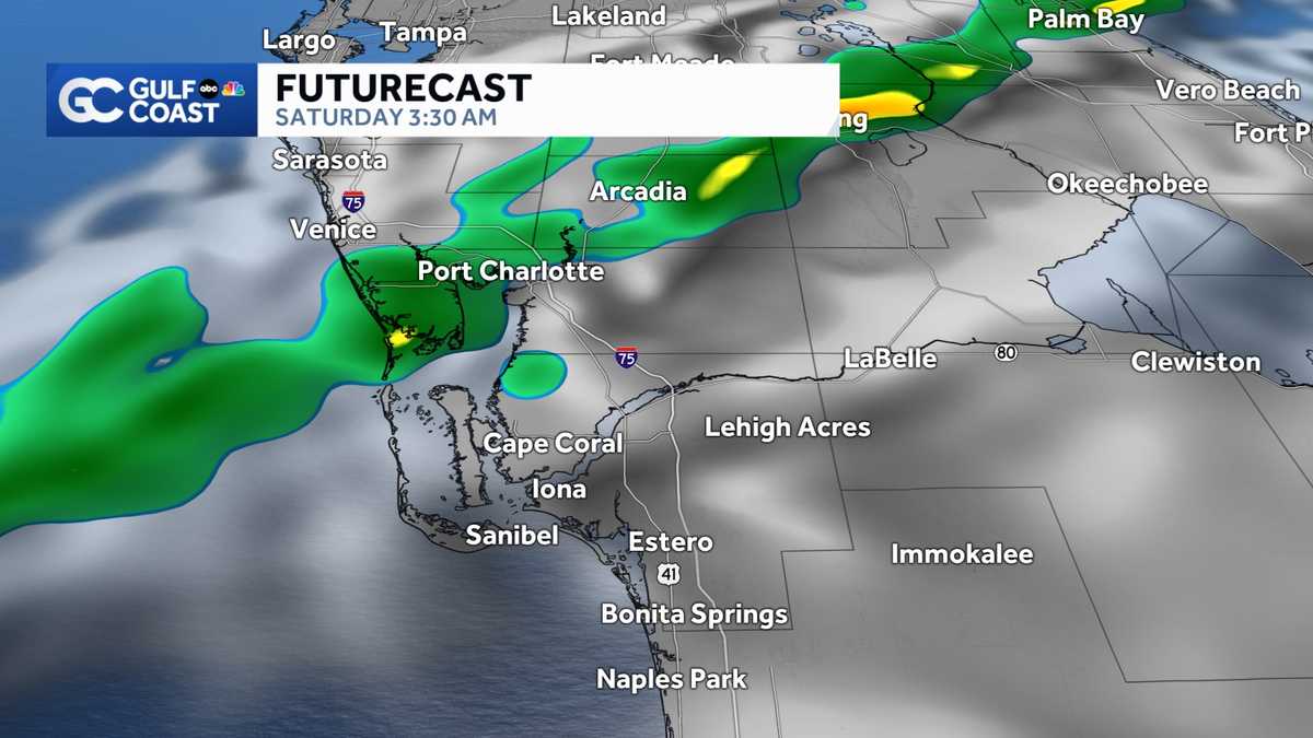 Weak cold front arrives early on Saturday