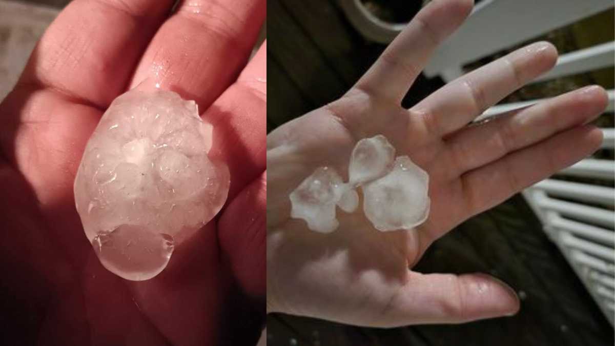 PHOTOS: Central Kentucky saw various sizes of hail during storms