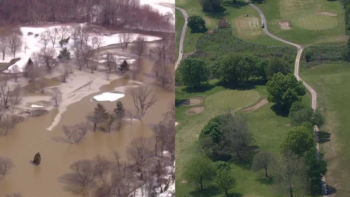 AERIALS: Flooding at Shawnee Golf Course in Louisville