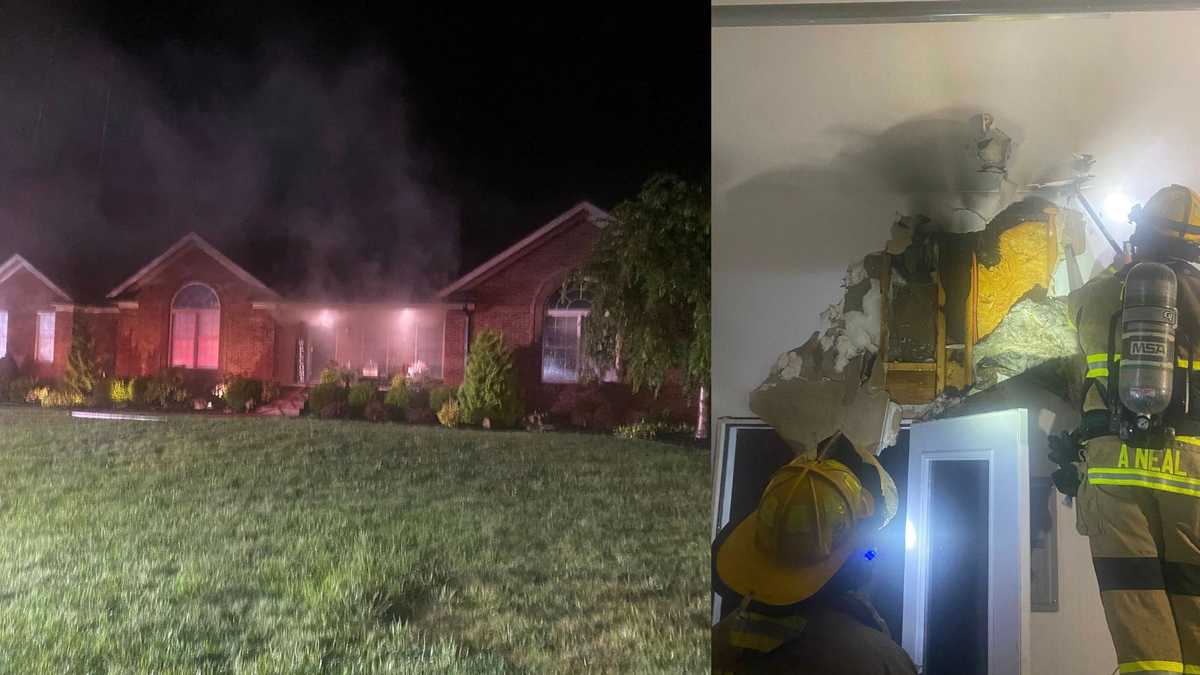 Spencer County fires on street likely caused by lightning strike, says TSCFPD