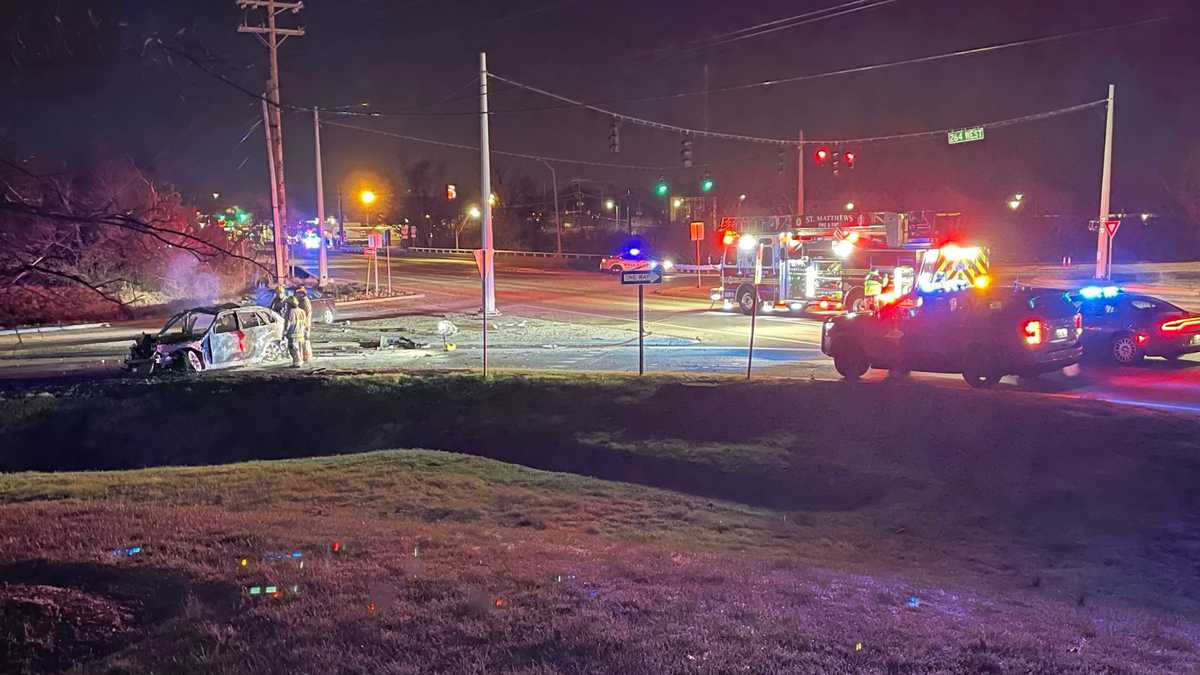 Girl Arrested After Police Chase Fiery Crash On Brownsboro Road