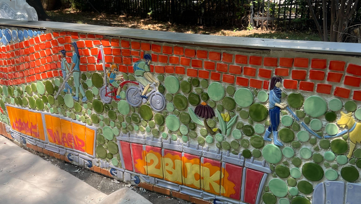 Clifton multi-sensory mural inviting people to see neighborhood by feel