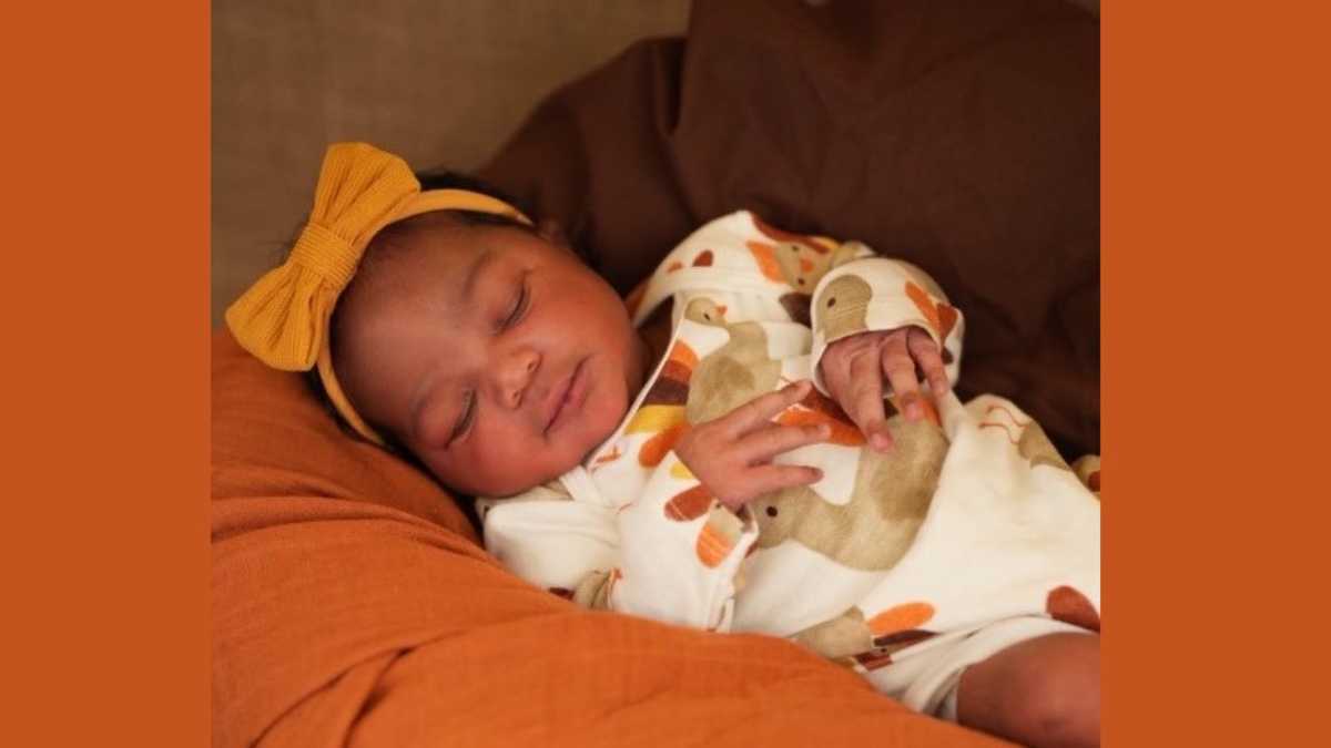 Newborn babies at Norton Hospital dressed up in cute Thanksgiving outfits
