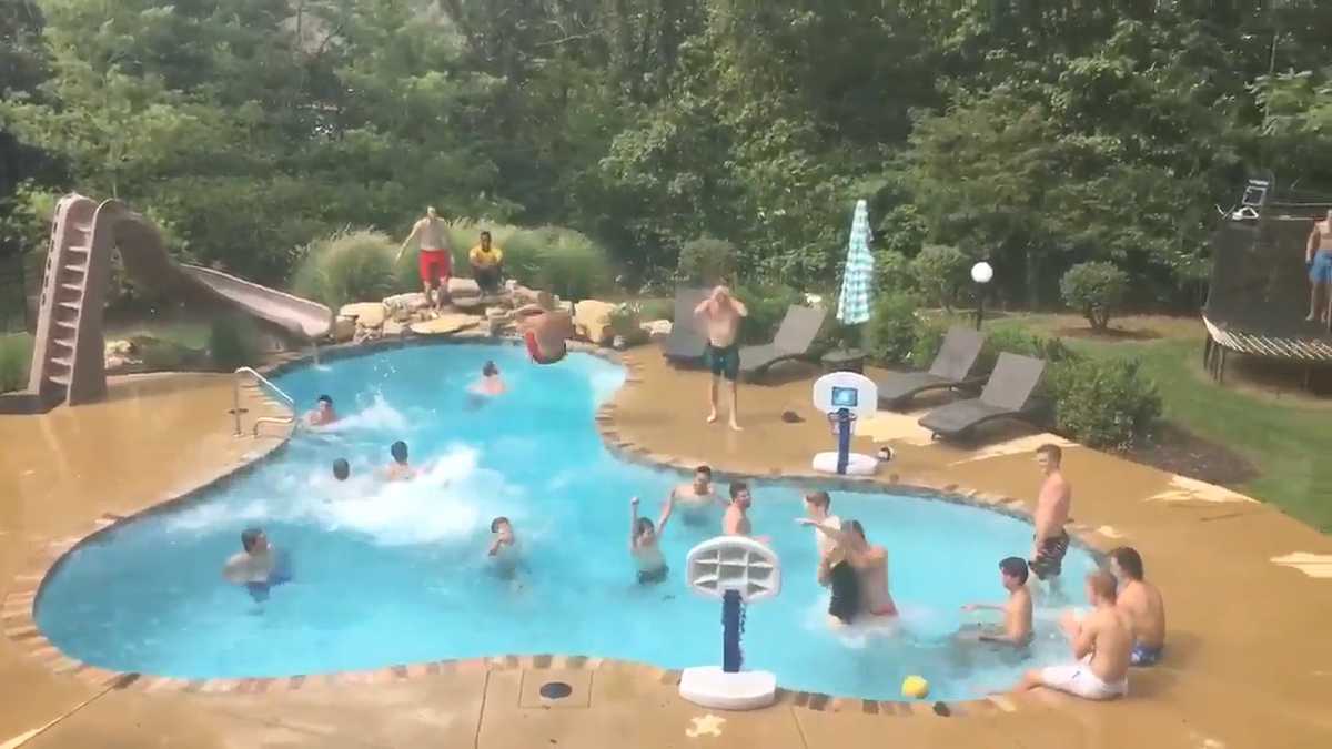 UofL baseball ends summer with epic swimming pool basketball dunk