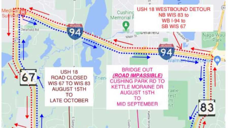 DOT announces closures for repairs on Highway 18