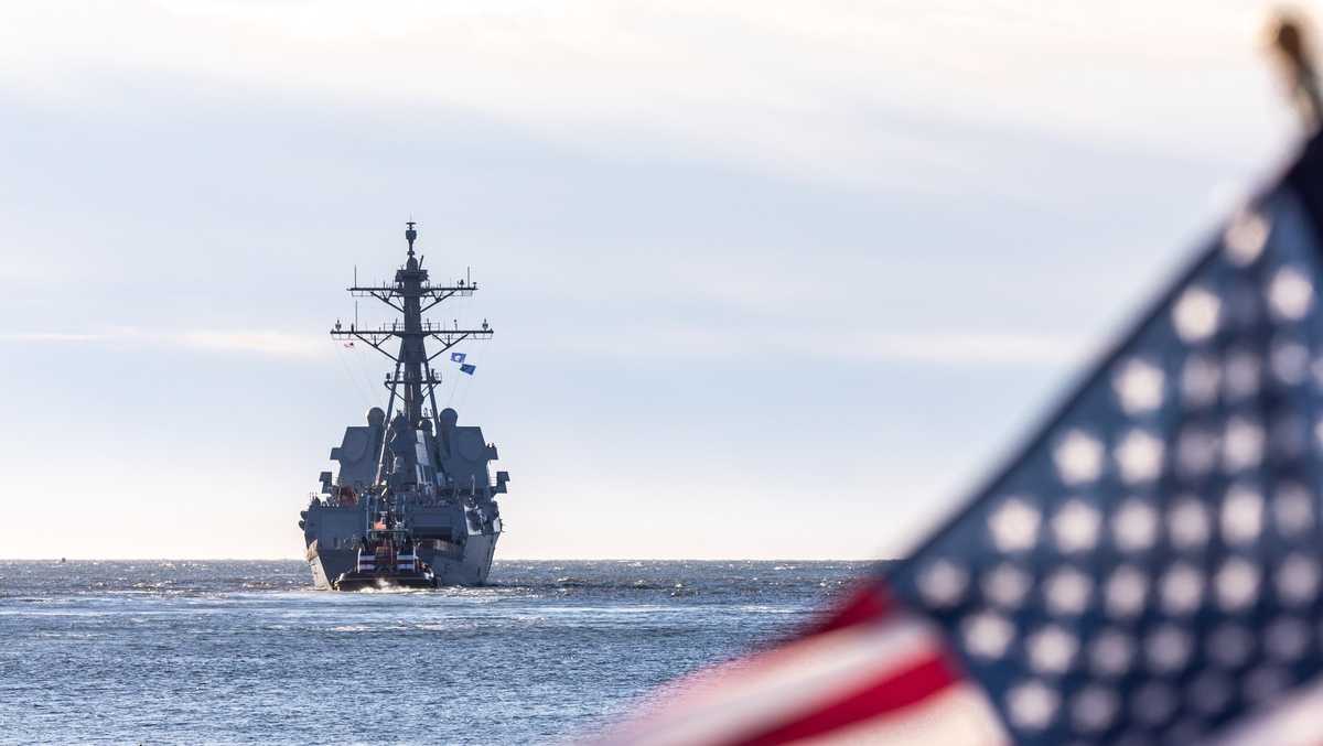 New destroyer made at BIW returns from sea trials