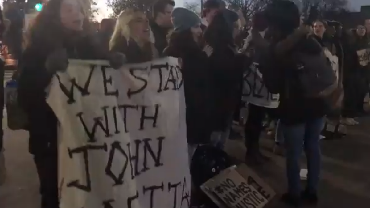 Protest near University of Vermont blocks traffic in Burlington