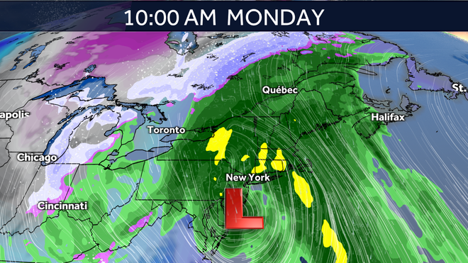 Watching another Monday morning rain storm