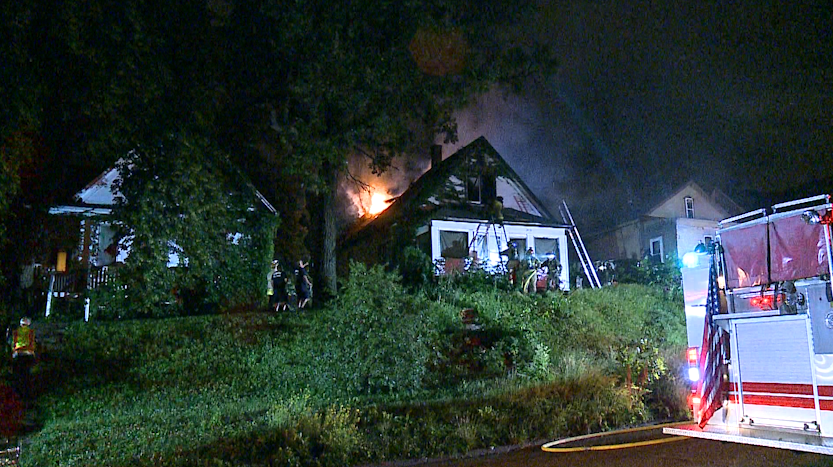 Lightning strike sparks Omaha house fire