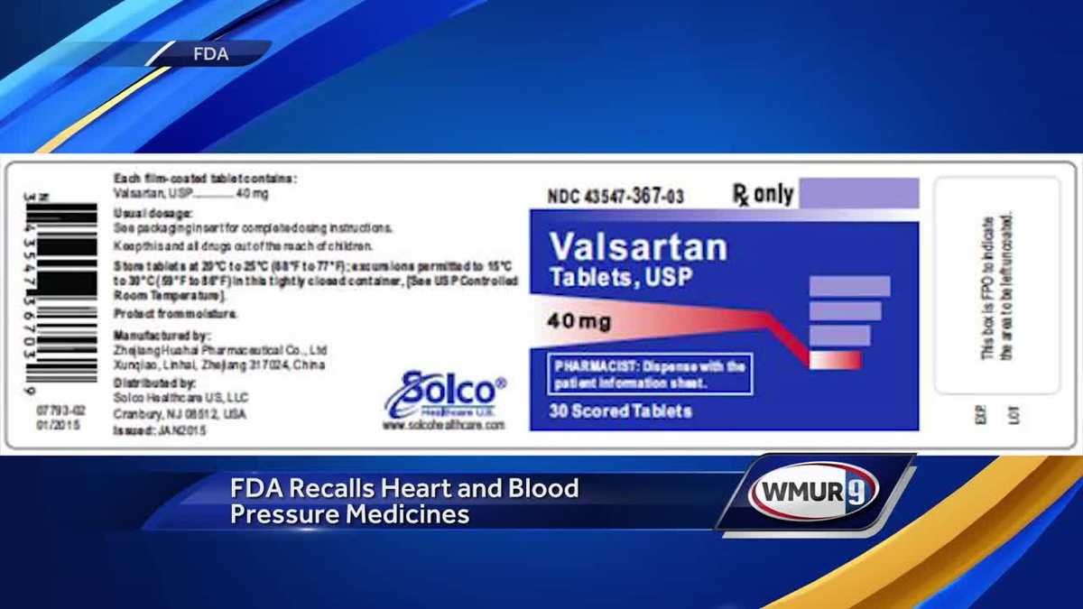 FDA recalls heart and blood pressure medications