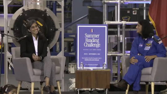 Second Lady Usha Vance hosts reading event at NASA’s Johnson Space Center