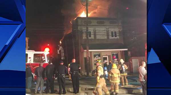 Vandergrift building engulfed in flames; fire spreads to nearby structure