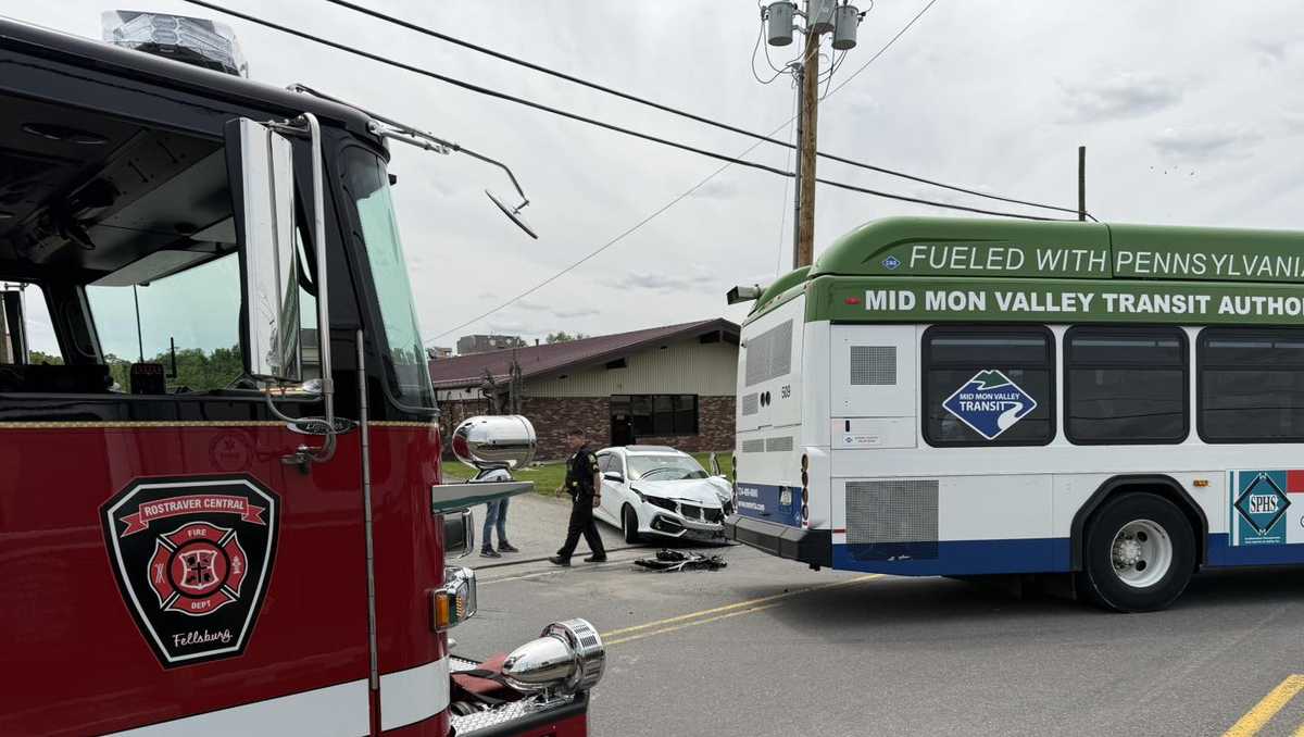 1 injured after vehicle collides with transit bus in Rostraver Township