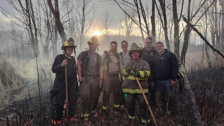 Crews spend hours battling brush fire in Ferrisburgh, Vermont