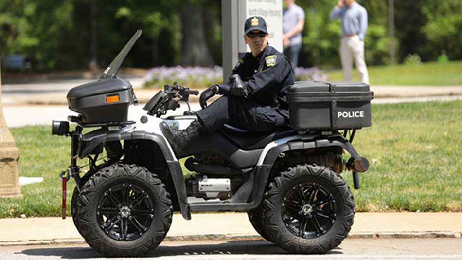 Furman University police lieutenant injured when he was hit by stolen truck