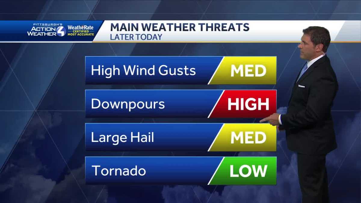 Pittsburgh weather: Rain and thunderstorms on the way