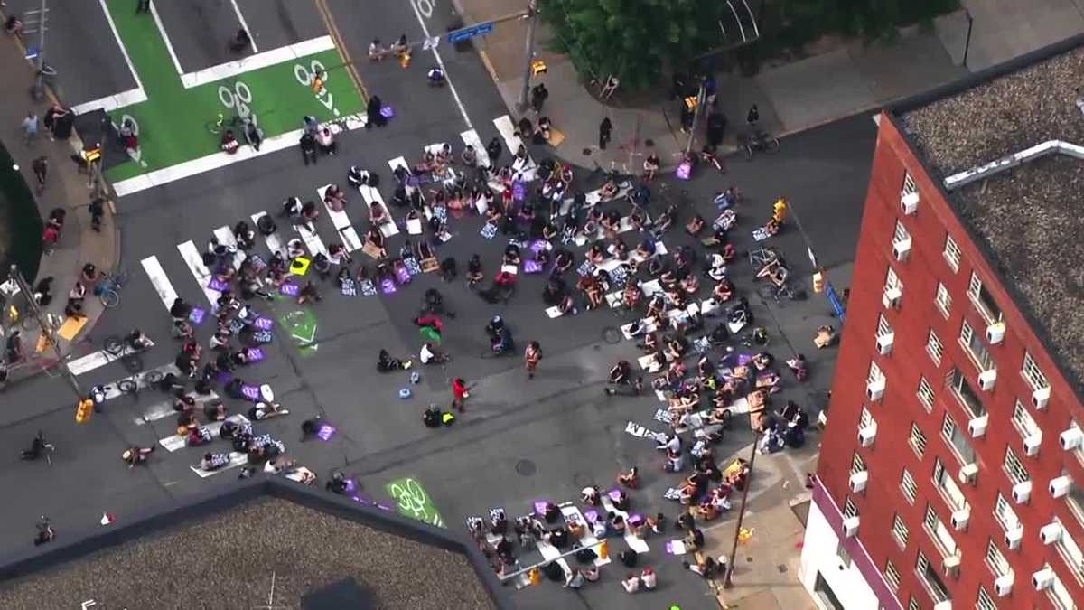 Protest underway in Pittsburgh's East Liberty neighborhood