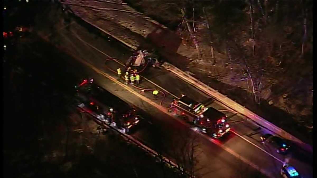 Driver killed after SUV crashes into tractor-trailer, catches fire