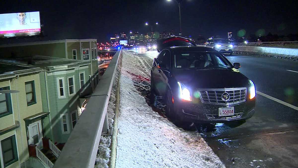 Nearly a dozen vehicles damaged on East Boston highway
