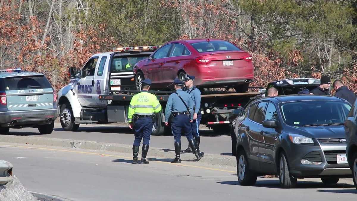 Multiple police cruisers struck in police chase through several towns