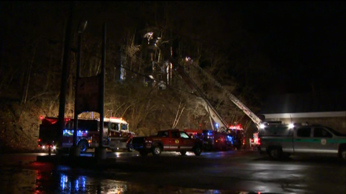 Difficult terrain, fierce flames challenge crews at Shaler Township ...