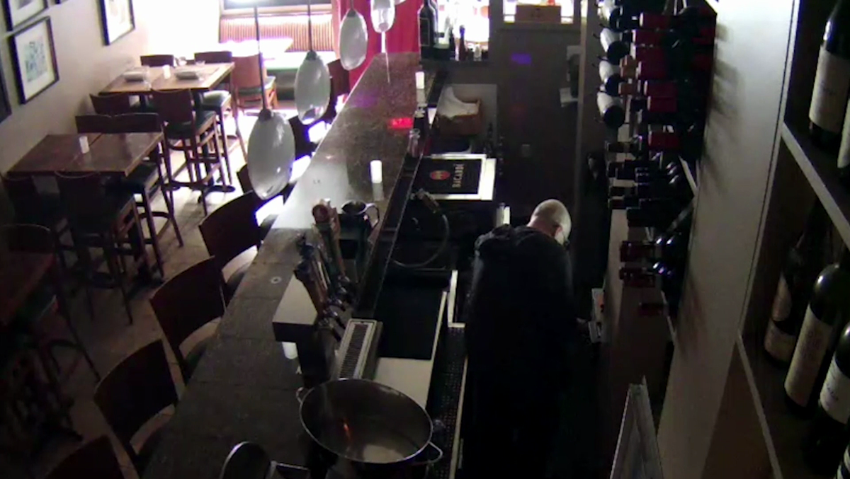 Robbery at North End restaurant caught on camera