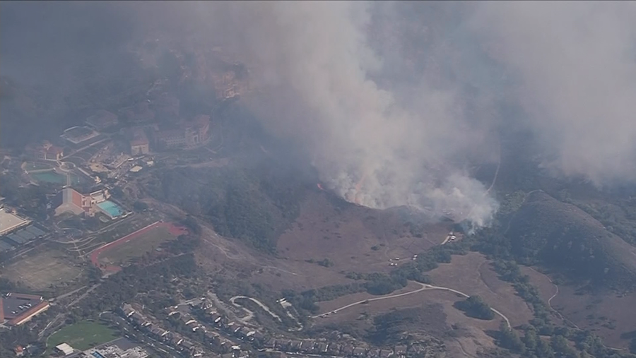 Wind-driven fire prompts evacuations in Southern California