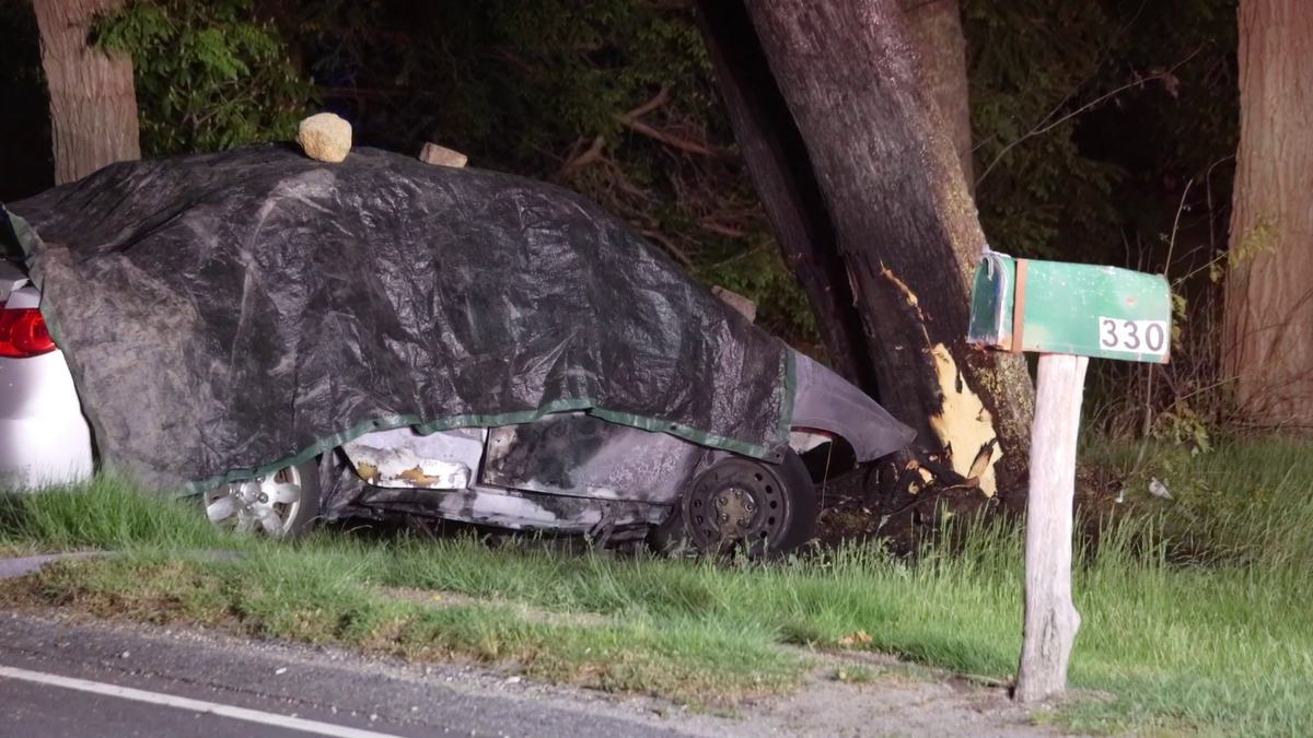 Driver Dead After Vehicle Crashes Into Tree In Bourne Bursts Into Flames