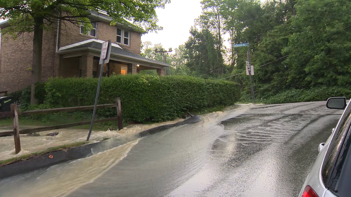 Water main break in Pittsburgh's Beechview neighborhood