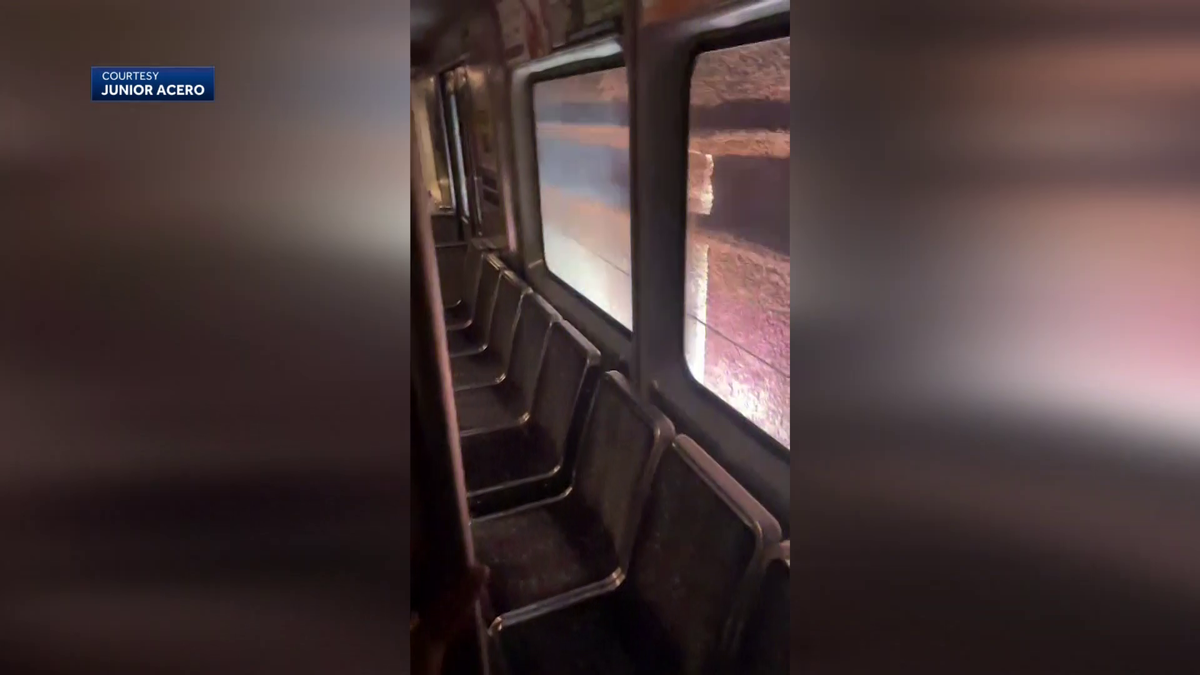Person pulls emergency stop lever on MBTA train near Broadway Station ...