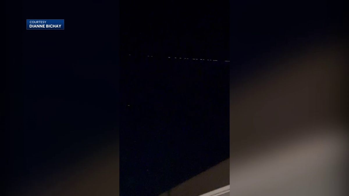 Line of lights spotted in skies over Mass.