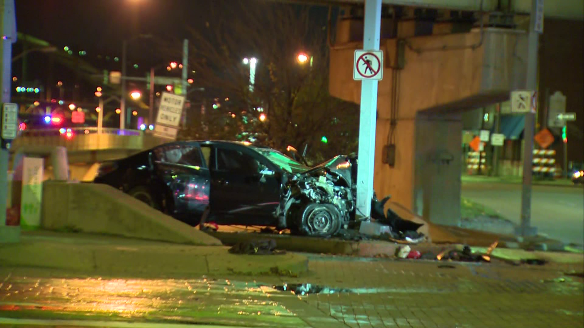 One person in critical condition following crash in Downtown Pittsburgh
