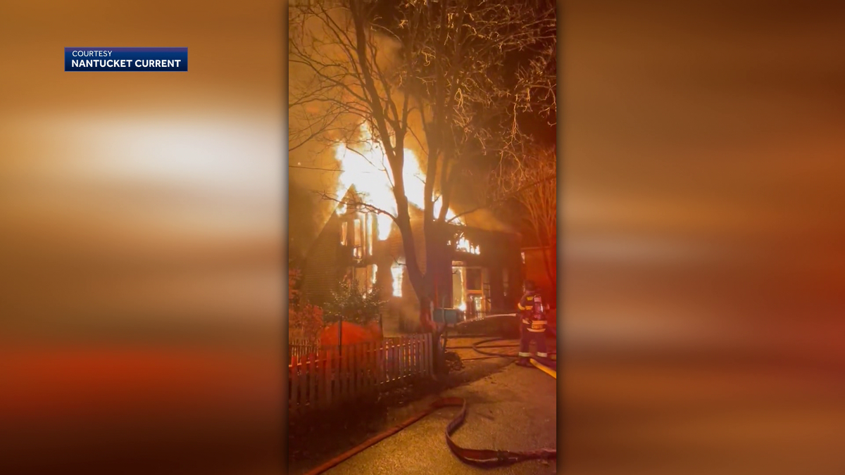 Crews battle fire on Nantucket
