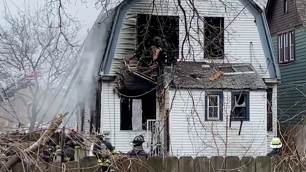 Milwaukee crews battle two-alarm house fire
