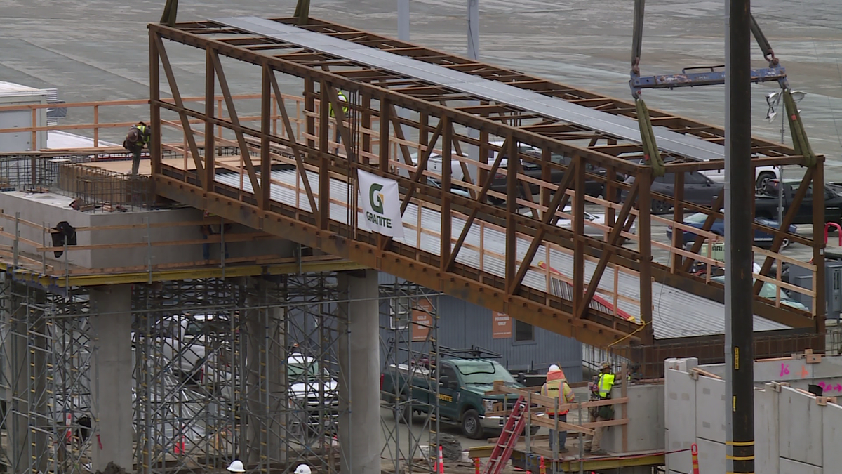 New finish line bridge installed over Laguna Seca Raceway