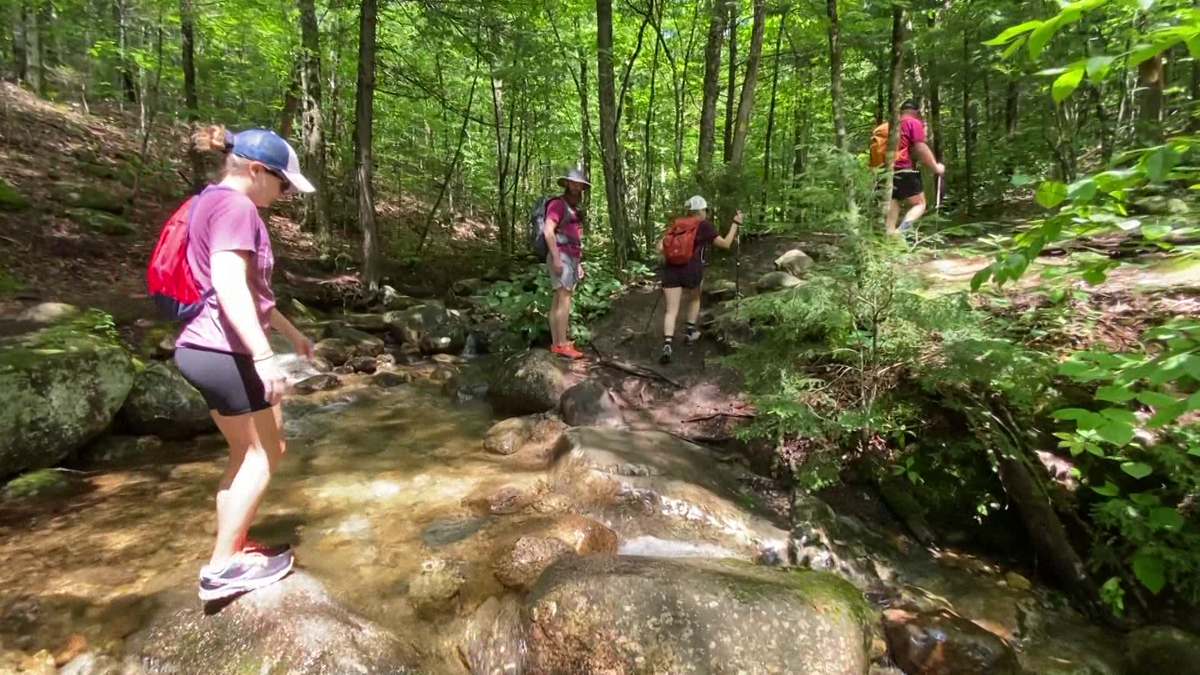 Heavy rainfall leading to slick trails across New Hampshire