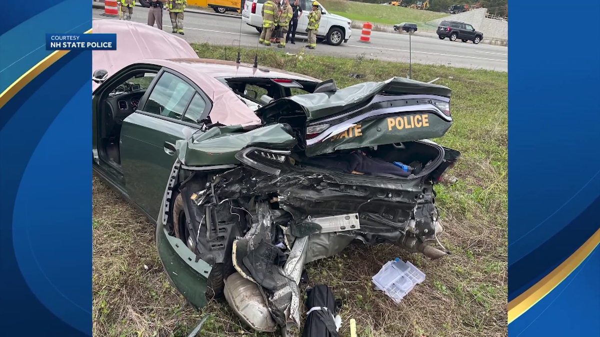 Driver charged, allegedly crashed into NH State Police cruiser