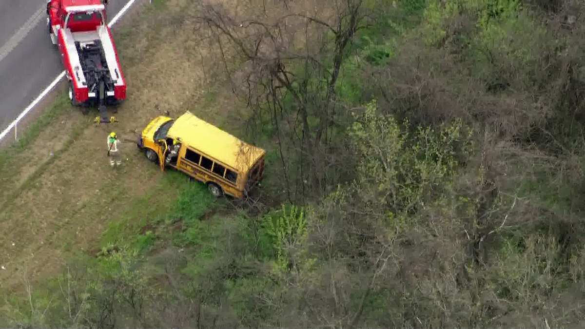 One person in the hospital after school bus goes off of Interstate 79 ...
