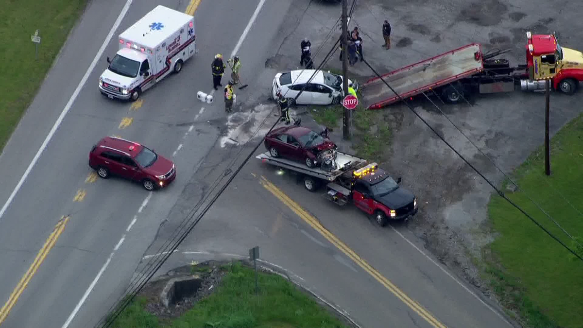 Two vehicles damaged in head-on crash in Lower Burrell