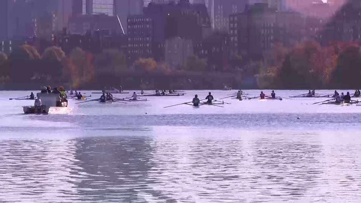 Thousands of rowers participating in Head of the Charles