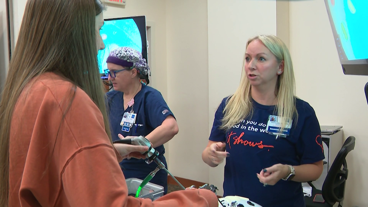 Students attend health care career expo at a NH hospital