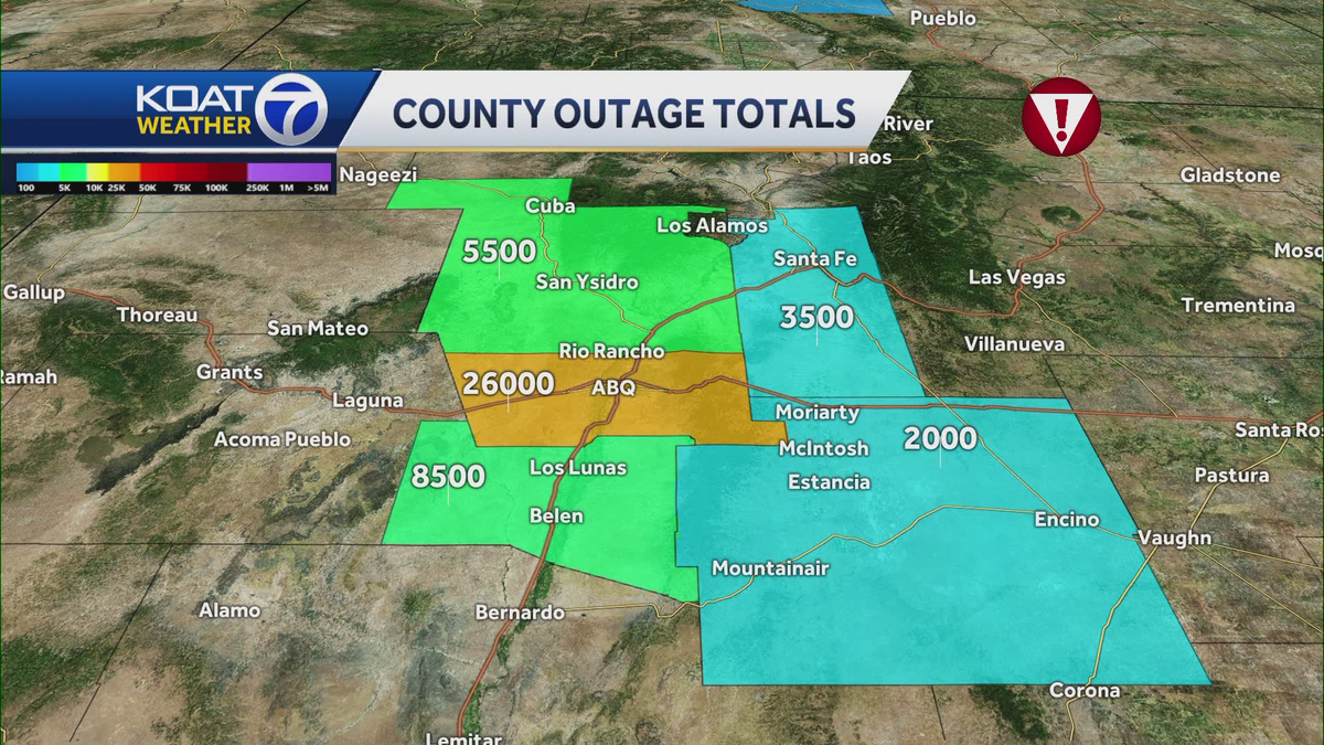 Power outages impact thousands across New Mexico