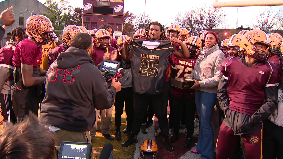 Dunbar High School football player makes history for City Schools