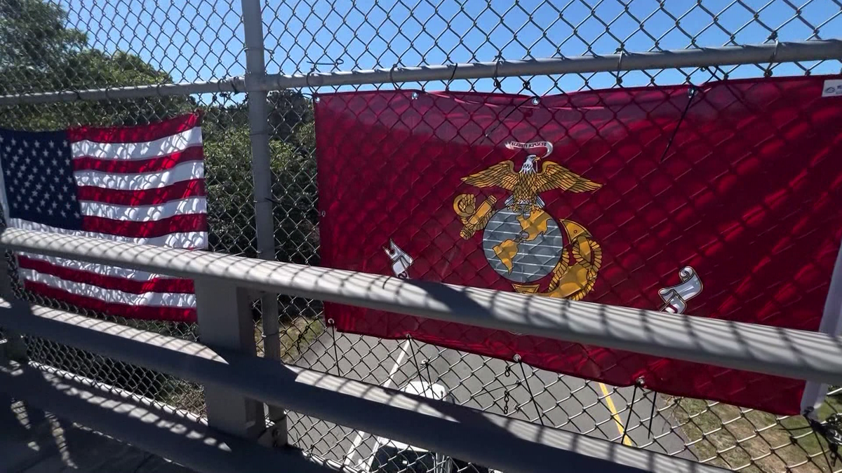 Cape Cod bridge rededicated to Marine after vandalism