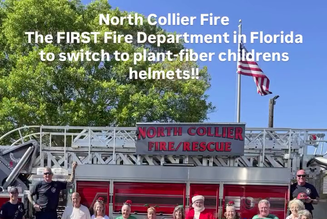 North Collier Fire introduces eco-friendly helmets for kids