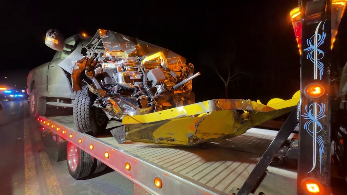 Tow truck carrying police cruiser collides with plow in Middleton overnight