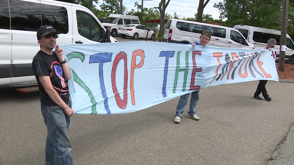 Protests hit Canton school over shocks to disabled students