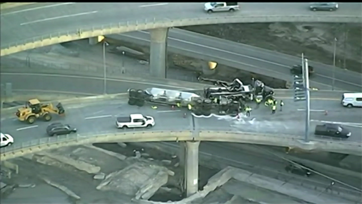 Rollover on Tobin Bridge ramp causes delays
