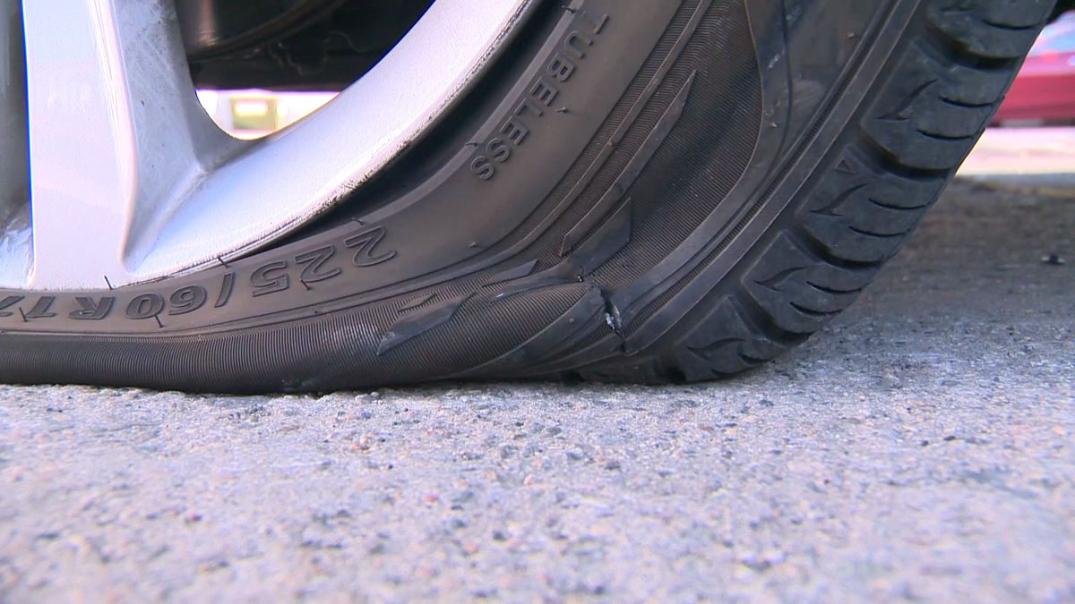 Tires punctured, damaged by scrap metal on I-93